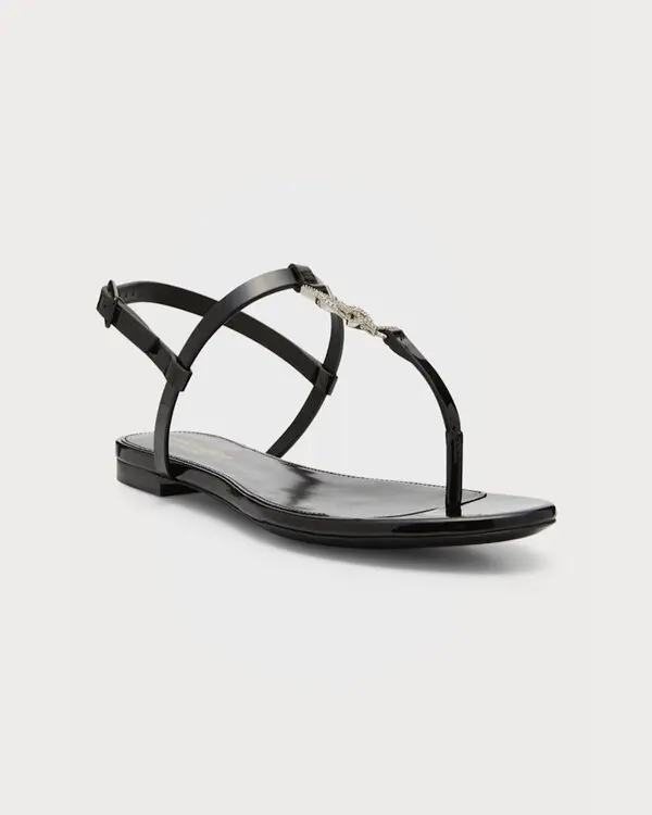 Saint Laurent - Saint Laurent Cassandra Flat Sandals