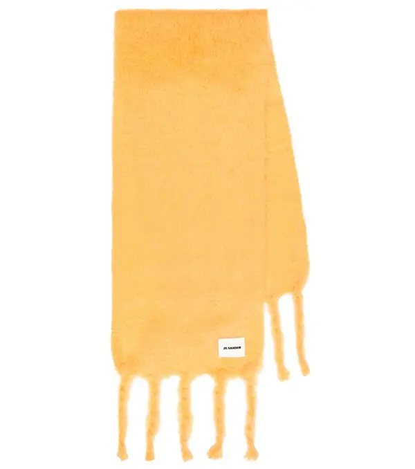 JIL SANDER Mohair And Wool-blend Scarf - Gold