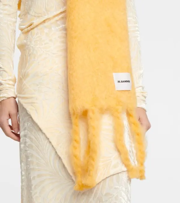 JIL SANDER Mohair And Wool-blend Scarf - Gold