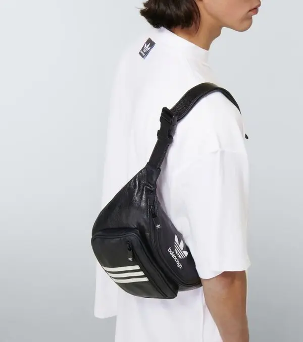 Balenciaga X Adidas Leather Belt Bag In Black - 30% Off | Editorialist
