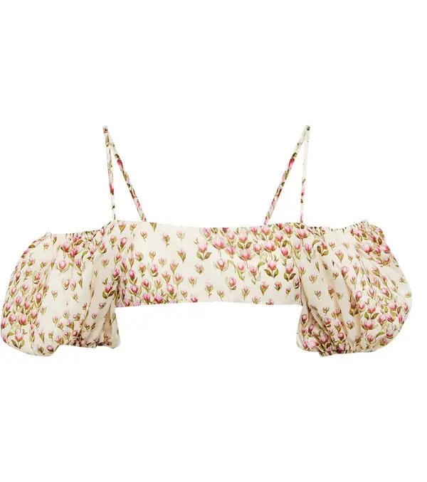 Giambattista Valli Floral Cropped Top - Multicoloured