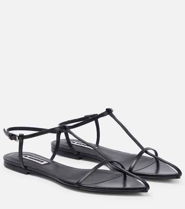 JIL SANDER Tripon Leather Sandals