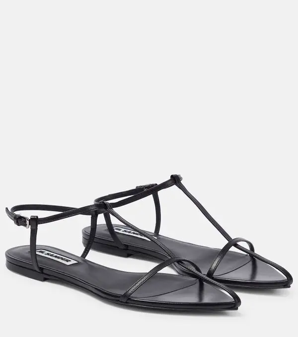 JIL SANDER Tripon Leather Sandals