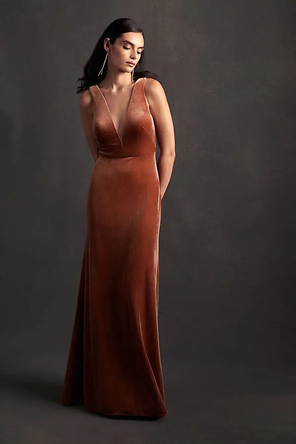 Jenny Yoo Logan Velvet Gown