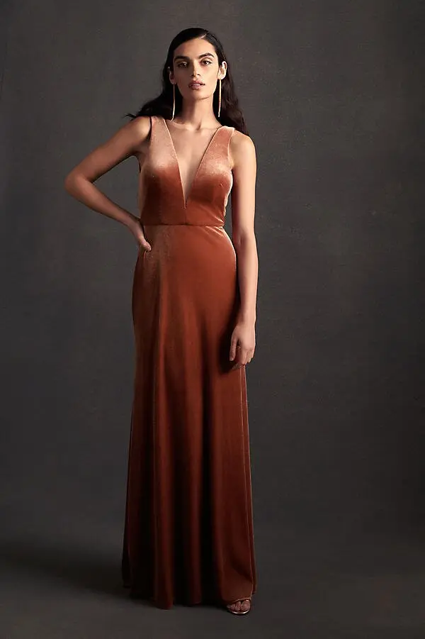 Jenny Yoo Logan Velvet Gown