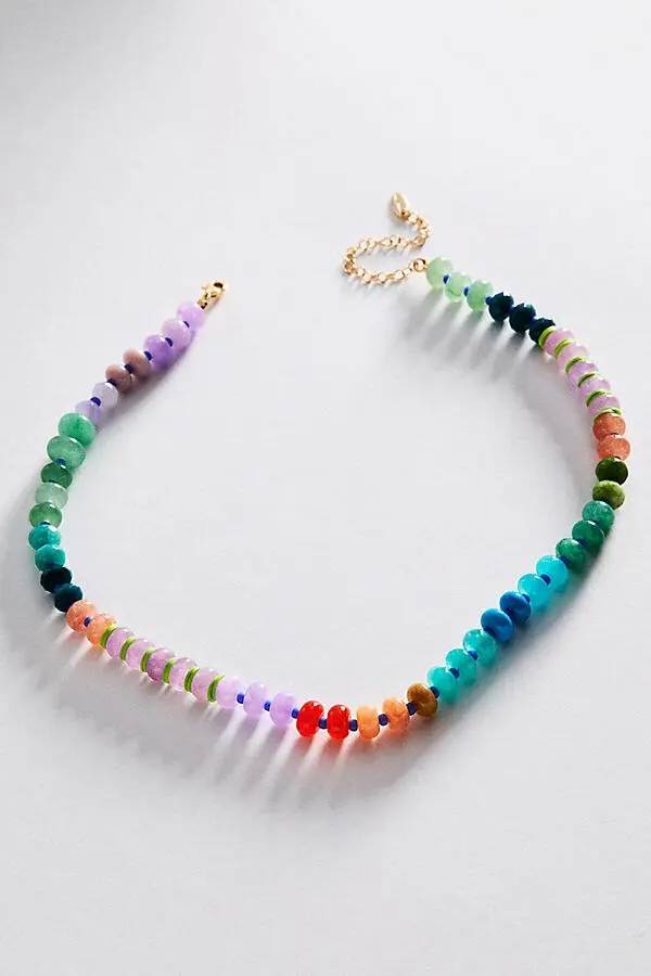 Anthropologie Rabow Stone Necklace - Purple Haze