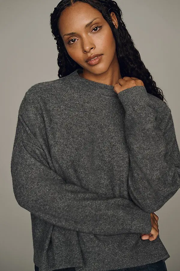 PILCRO Alani Cashmere Mock-neck Sweater - Sculpture