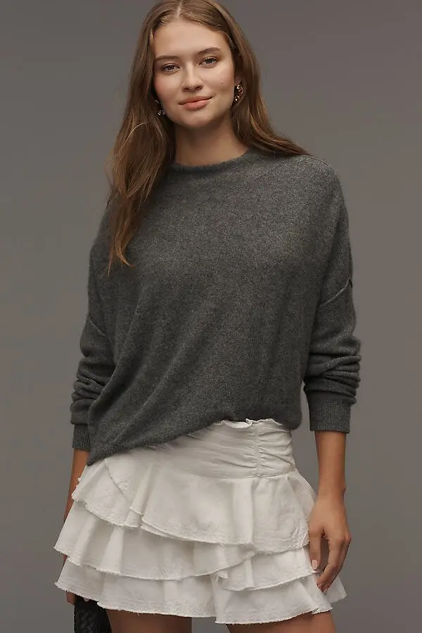PILCRO Alani Cashmere Mock-neck Sweater - Sculpture