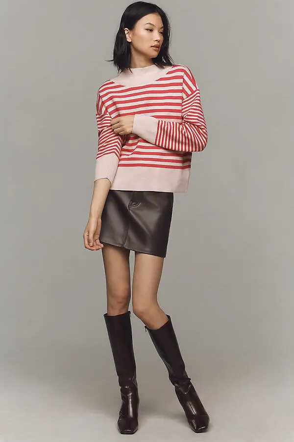 Maeve Carys Mock-neck Sweater - Pink