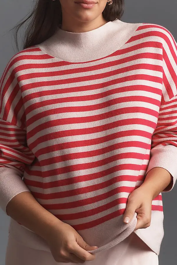Maeve Carys Mock-neck Sweater - Pink