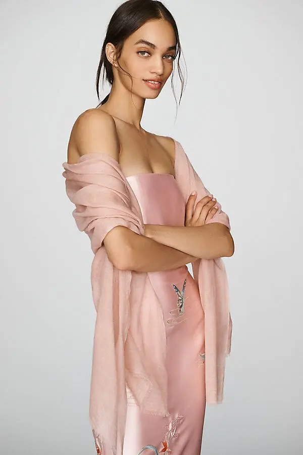 Bhldn Rue Semi-sheer Wrap - Peach