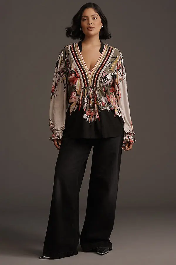 BL-NK Stephanie Long-sleeve Top - Pink Pattern