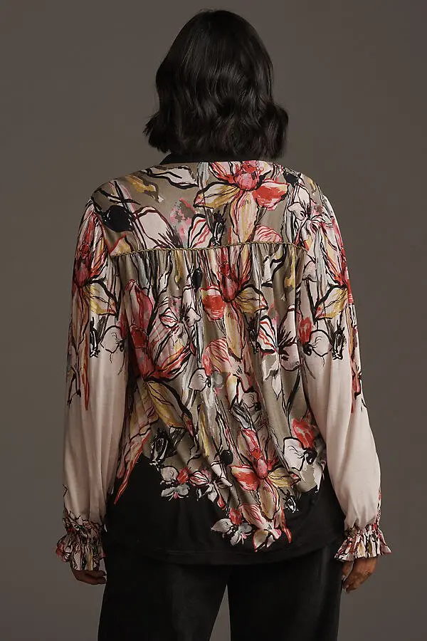BL-NK Stephanie Long-sleeve Top - Pink Pattern
