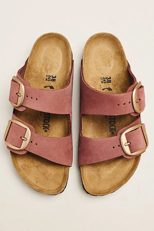 BIRKENSTOCK Arizona Big Buckle Nubuck Sandals - Pepper