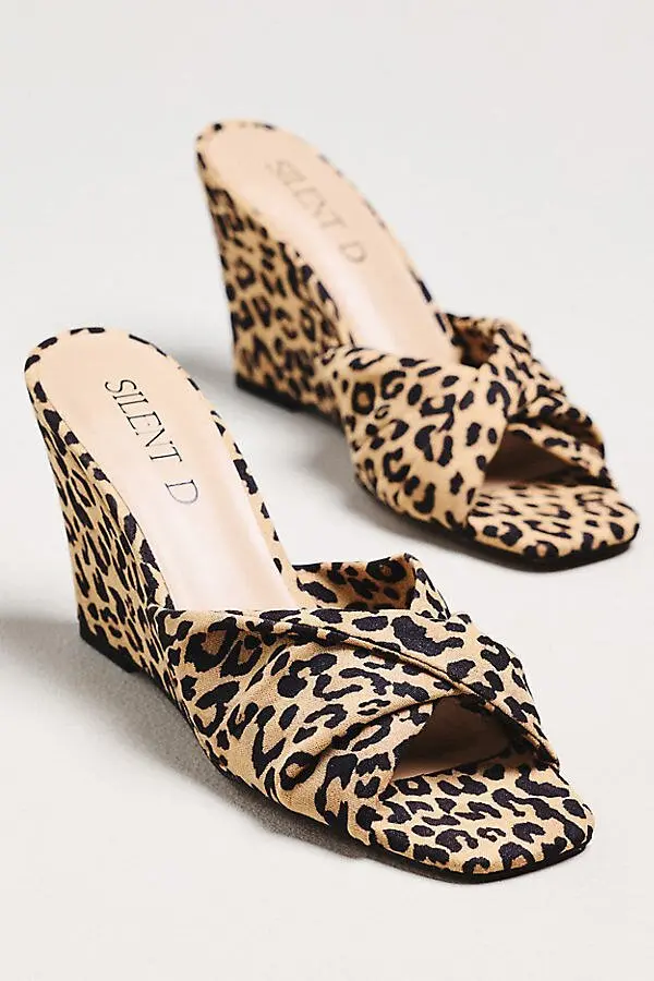SILENT D Katia Wedges - Cheetah Suede