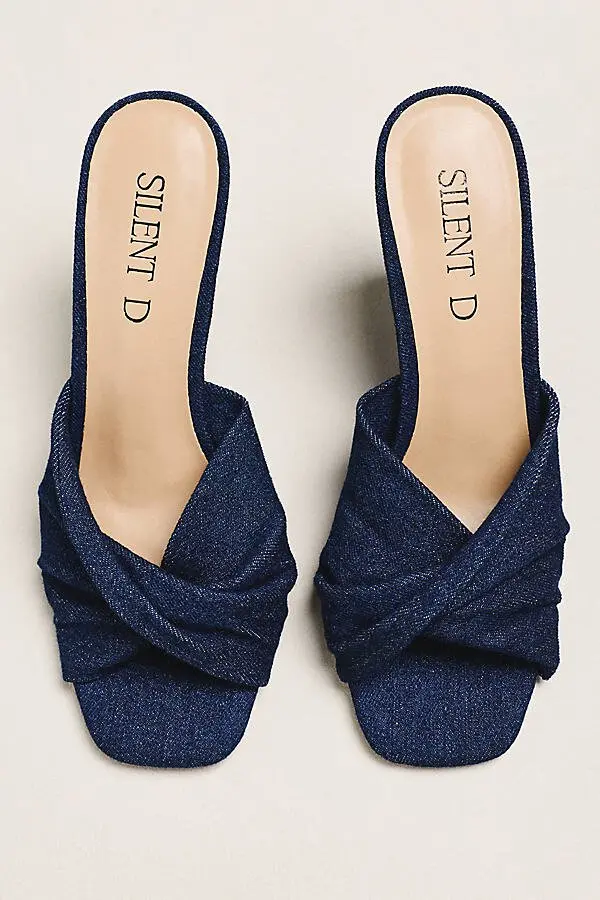 SILENT D Katia Wedges - Dark Denim
