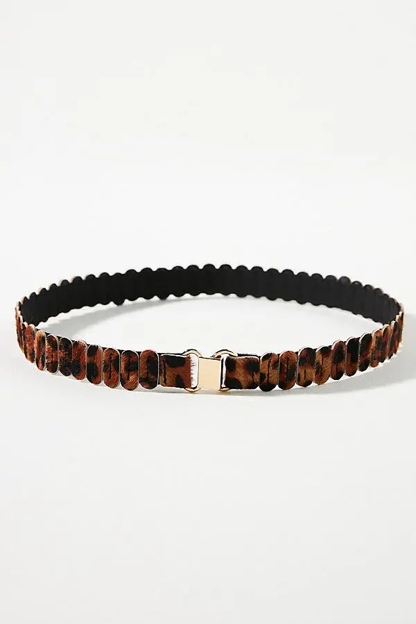 Anthropologie Tabitha Stretch Leather Belt - Brown