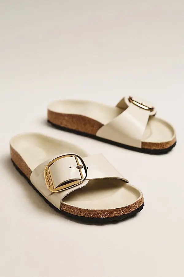 BIRKENSTOCK Madrid Big Buckle High Shine Sandals - Oyster