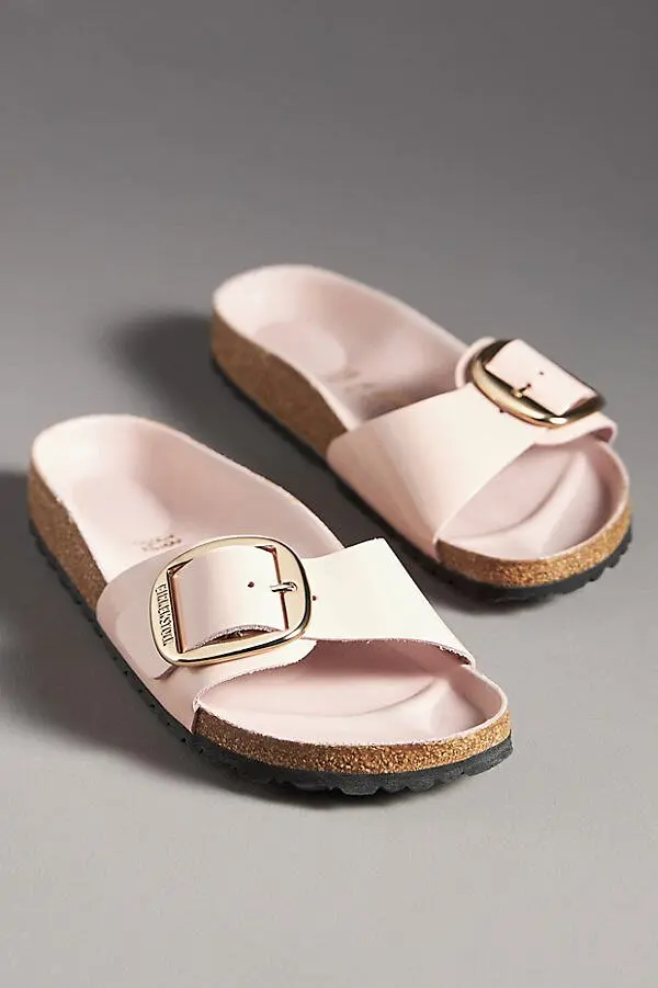 BIRKENSTOCK Madrid Big Buckle High Shine Sandals - Pink