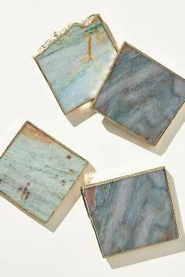 Anthropologie Gilded Agate Coaster