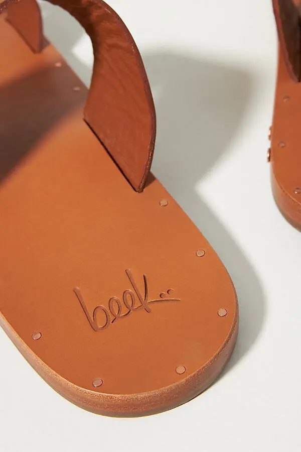 Beek Toe-loop Leather Sandals - Cedar