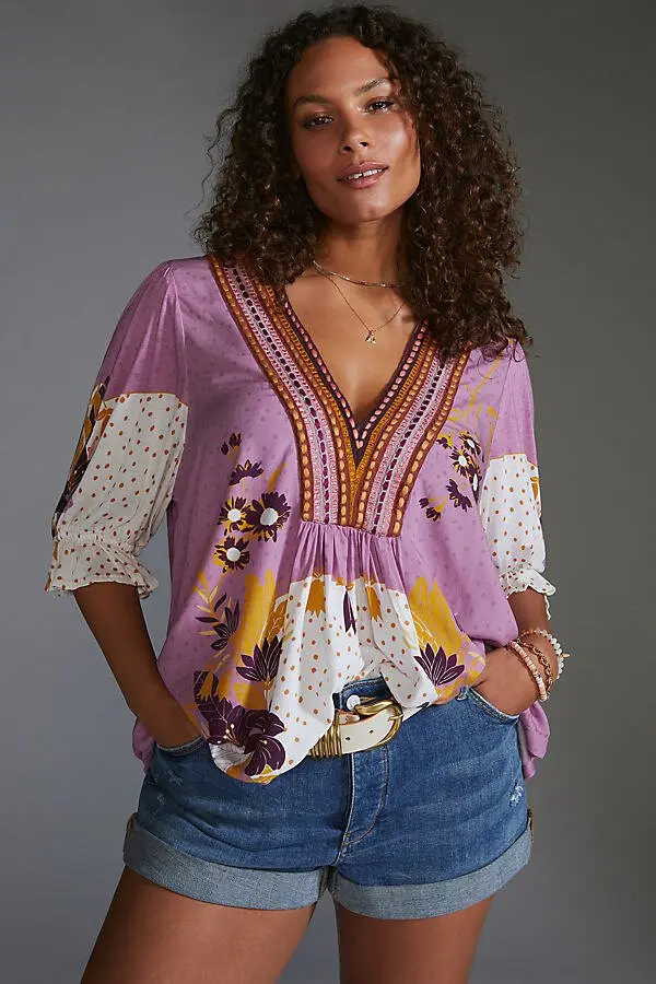 BL-NK Stephanie Top - Purple Print