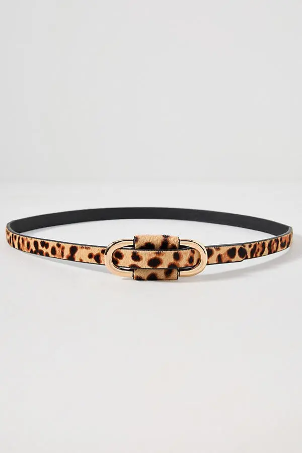 Anthropologie Blake Skinny Belt - Cheetah Calf Hair