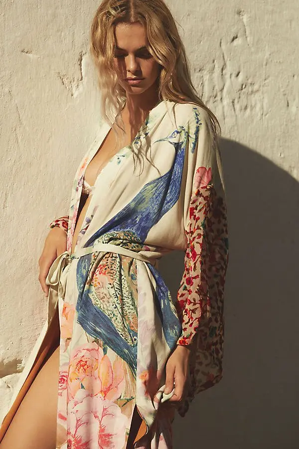 ARATTA Bird Long Prted Robe