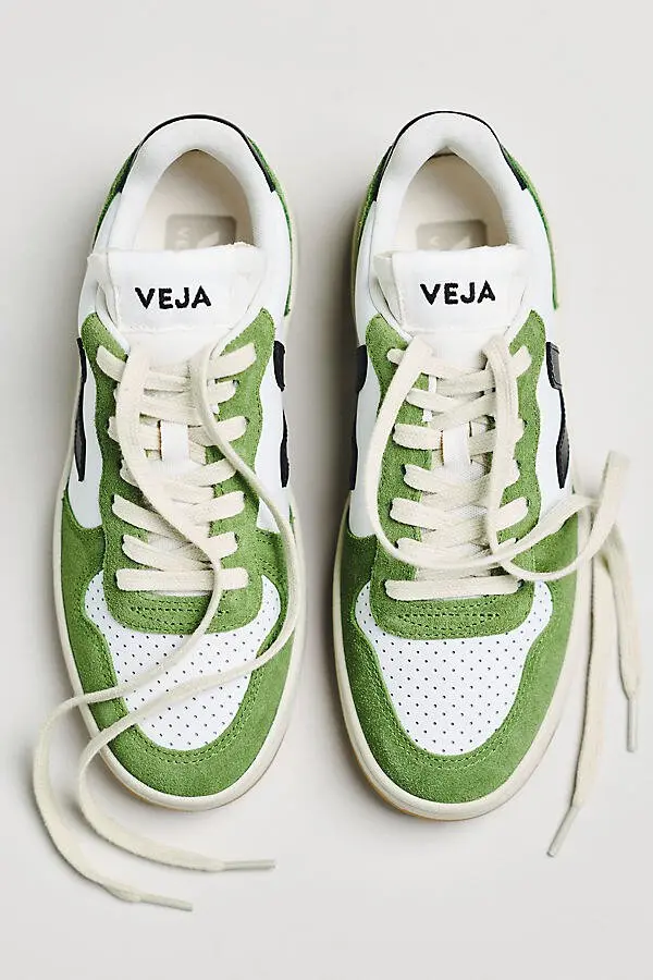 VEJA V-10 Sneakers - White/black/kiwi