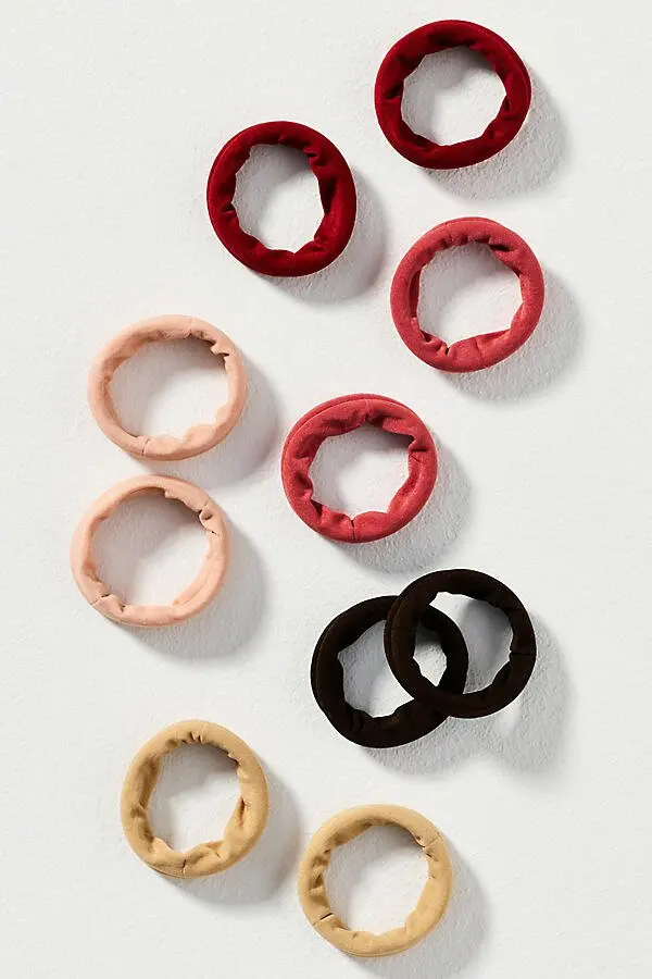 Anthropologie Tonal Hair Tie Set - Blush