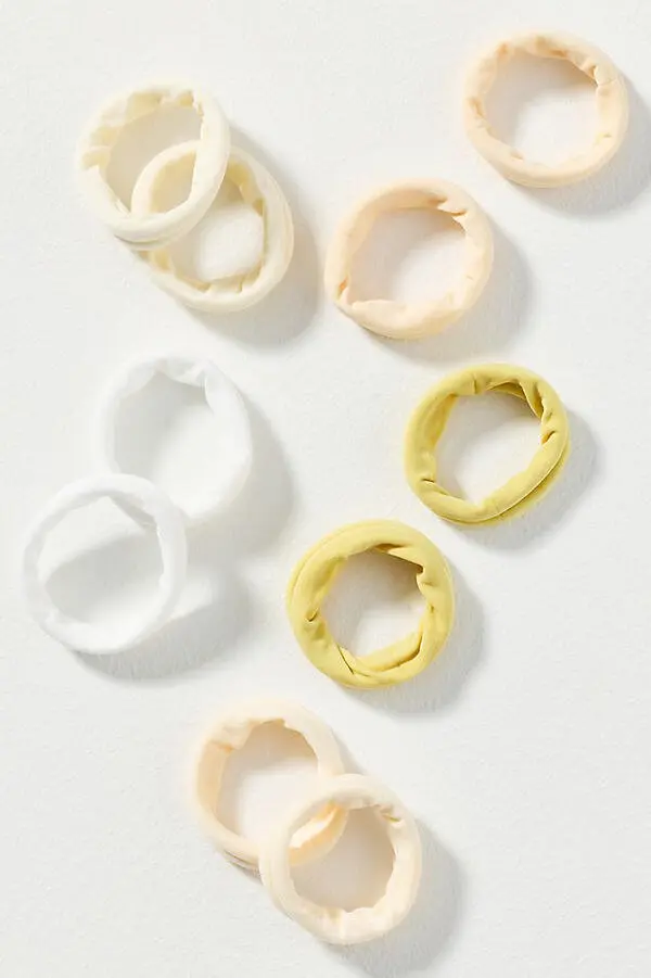 Anthropologie Tonal Hair Tie Set - Butter Yellow