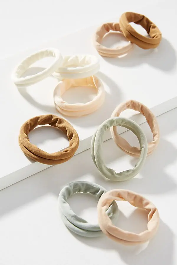 Anthropologie Tonal Hair Tie Set - Cream