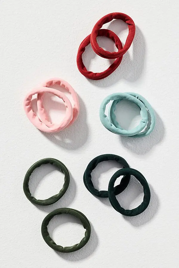 Anthropologie Tonal Hair Ties - Green Pattern