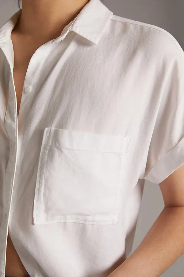 CLOTH & STONE Breezy Buttondown Blouse - White