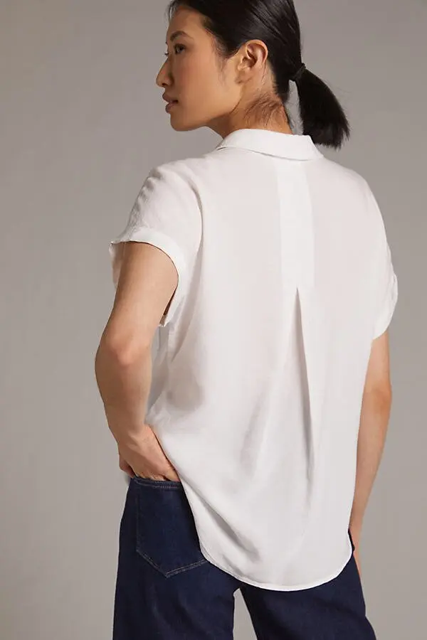 CLOTH & STONE Breezy Buttondown Blouse - White