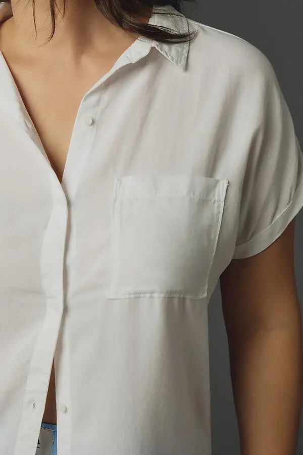 CLOTH & STONE Breezy Buttondown Blouse - White