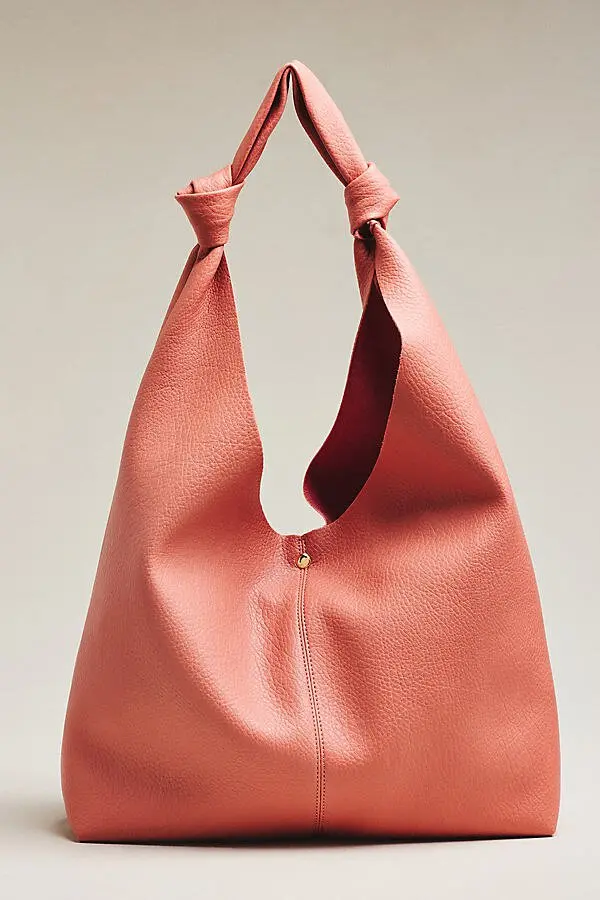 Anthropologie Love Knot Slouchy Bag - Salmon