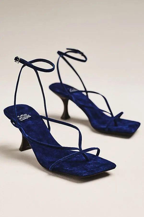 Jeffrey Campbell Fluxx Kitten Heels - Navy Suede
