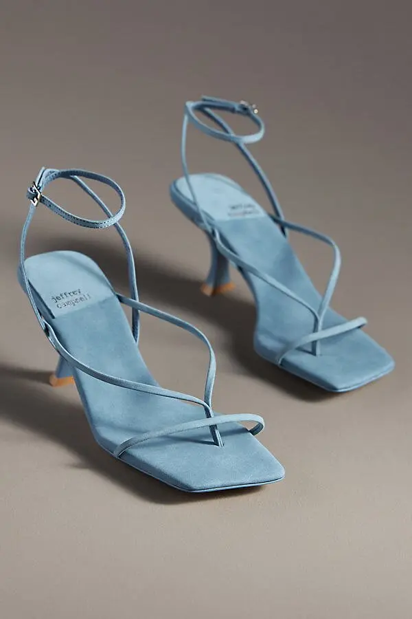 Jeffrey Campbell Fluxx Kitten Heels - Sky Blue Suede