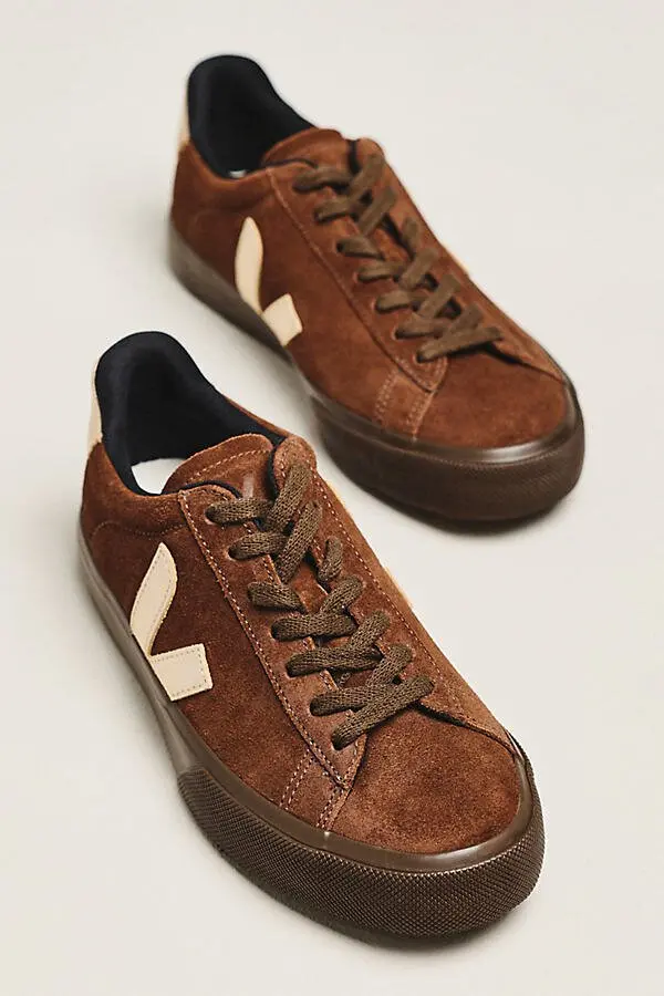 VEJA Campo Leather Sneakers - Walnut_platine_eagle