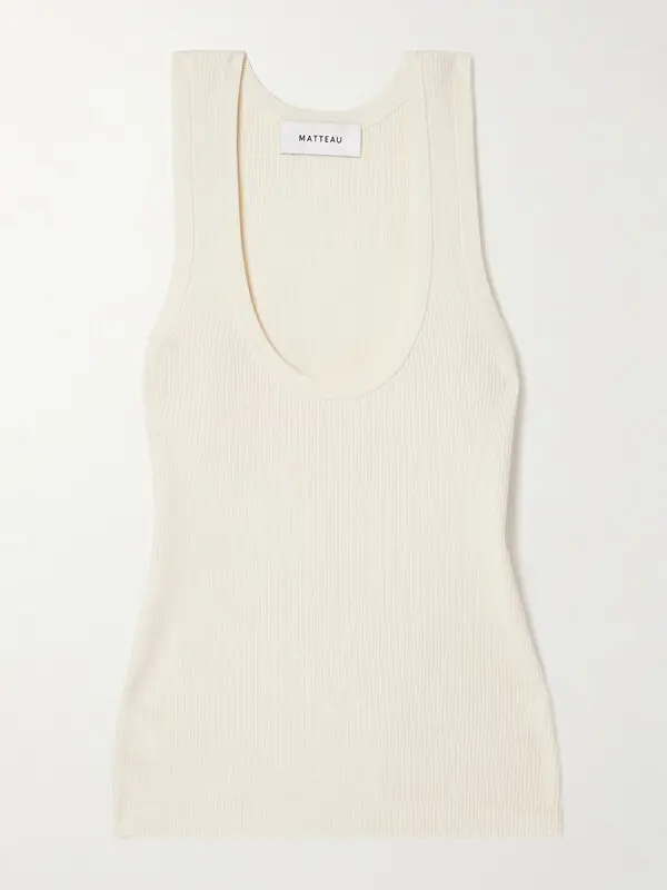 Matteau Ribbed-knit Tank - Neutrals