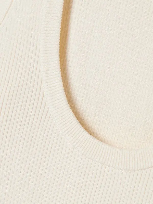 Matteau Ribbed-knit Tank - Neutrals