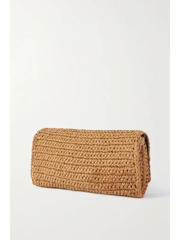 Saint Laurent Kate Raffia Baguette