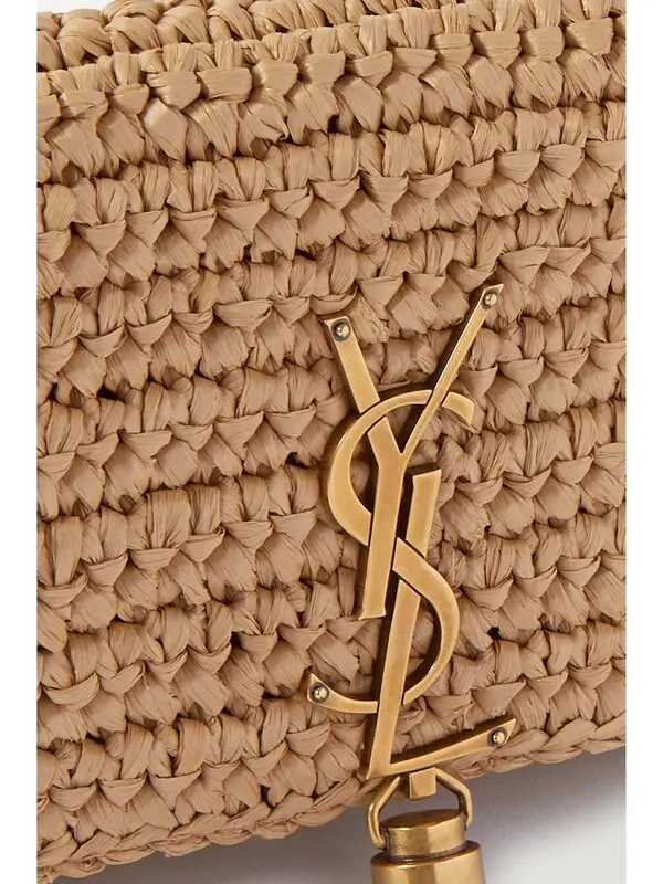 Saint Laurent Kate Raffia Baguette