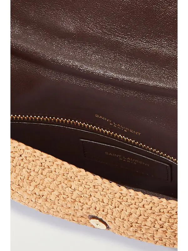 Saint Laurent Kate Raffia Baguette
