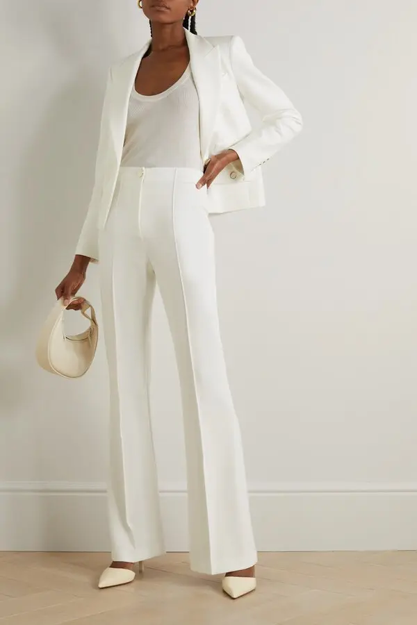 Veronica Beard Judy Stretch-crepe Straight-leg Pants
