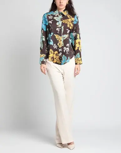 Beatrice B Satin Hawaiian Print Shirt