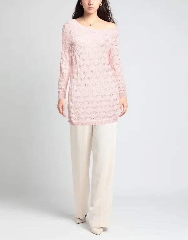 PINK MEMORIES Knitted Lightweight Sweater - Pink