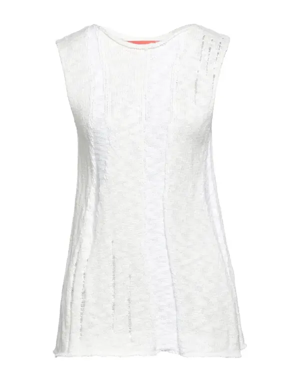 VIRGINIA BIZZI Sleeveless Knit Top - Ivory