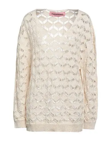 PINK MEMORIES Sweater With Open-knit Design - Beige